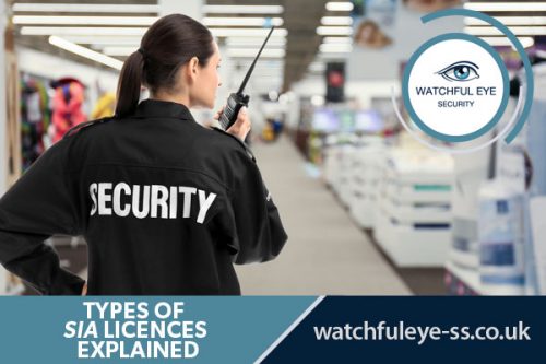 Different types of SIA licences explained - Watchful Eye Security LTD